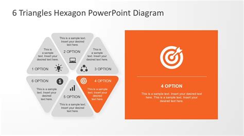 Six Steps Triangle Hexagon PowerPoint Diagram Powerpoint Diagram Hexagon