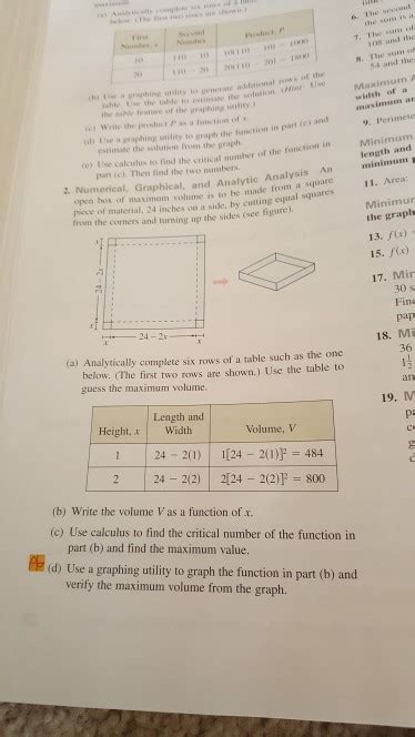 solved numerical graphical and analytic analysis an open