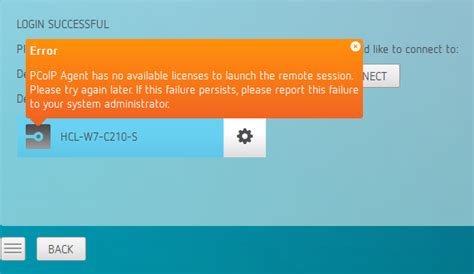 Pcoip Agent Has No Available Licenses To Launch The Remote Session