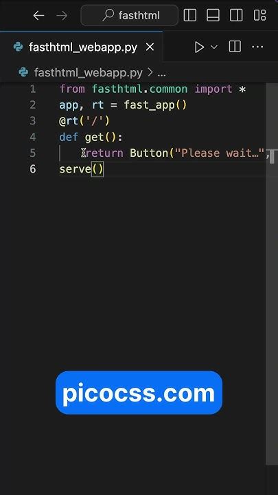 Fasthtml Web App With Only 6 Lines Of Python Code Html Fast Html Css
