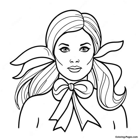 Empowering Woman With Ribbon Coloring Page Coloring