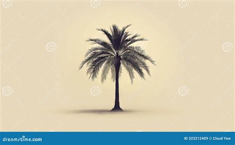 Date Palm Fruit Plant Logo Design With Leaves Seeds And Date Palm Tree Isolated Background