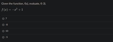 Solved Given The Function Fx Evaluate F−3 Fx−x21