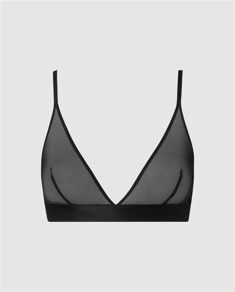Mesh Triangle Bralette Black Understatement