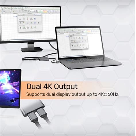 Usb C To Dual Displayport Adapter Unitek