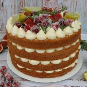 Naked Cake Mit Chiffon Biskuit Und Zitronencreme Winter Edition