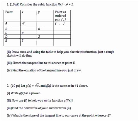 solved 1 10 pt consider the cubic function f x x3 1