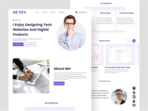 Developer Portfolio Website Ui Design By Rizwan Ali On Dribbble