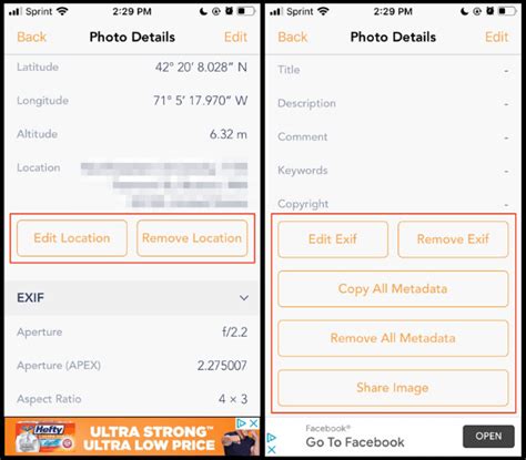 how to remove exif data from photos iphone and android