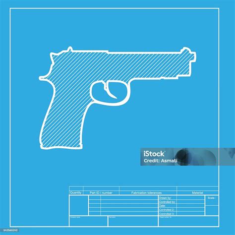 총 팻말 일러스트레이션 인명별 섹션 아이콘청사진 형판 추상적인에 대한 스톡 벡터 아트 및 기타 이미지 추상적인 외형선 총