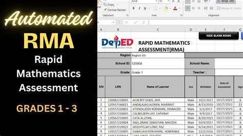 Rma Rapid Mathematics Assessment Automatedpm On Fb Link In The Description To Get The File