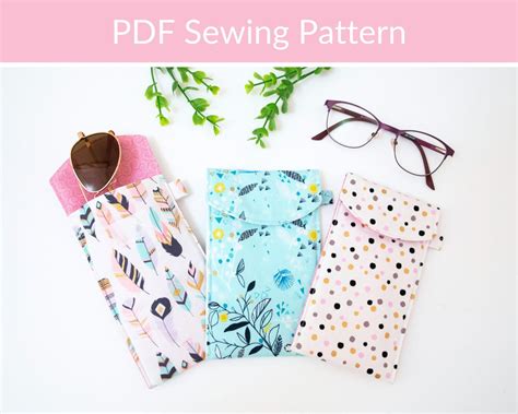 Beginner Glasses Pouch Sewing Pattern Easy Glasses Case Pdf Etsy