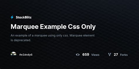 Marquee Example Css Only Stackblitz