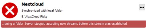 sync error server stopped accepting new streams before this stream