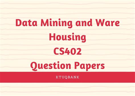 Data Mining And Ware Housing Cs402 Question Papers 2015 Batch