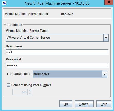 Remote Infrastructure Management NetBackup VMware Backup Configuration