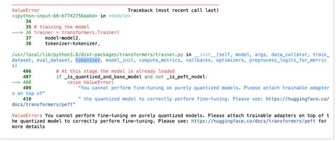 You Cannot Perform Fine Tuning On Purely Quantized Models Error In LoRA Model Training