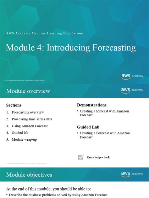 Module 4 Aws Pdf Forecasting Time Series