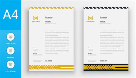 Креативный дизайн фирменного бланка для корпоративного бизнеса Премиум векторы