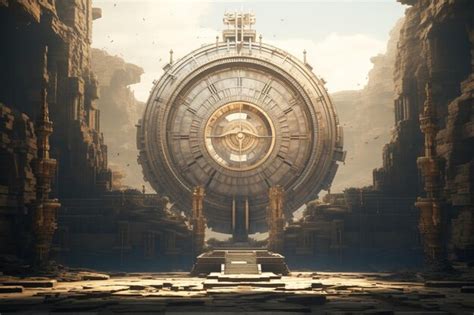premium ai image the time machines temporal portal opening to revea
