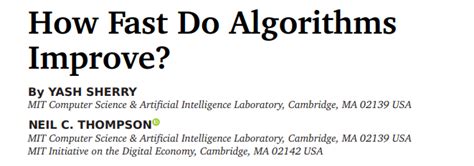 算法改进有多快?是否比迭代硬件收益更大?这是mit的结论 智源社区 算法改进有多快?是否比迭代硬件收益更大?这是mit的结论 智源社区