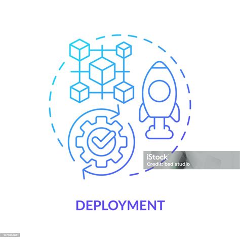Deployment Blue Gradient Concept Icon Stock Illustration Download Image Now Icon Symbol