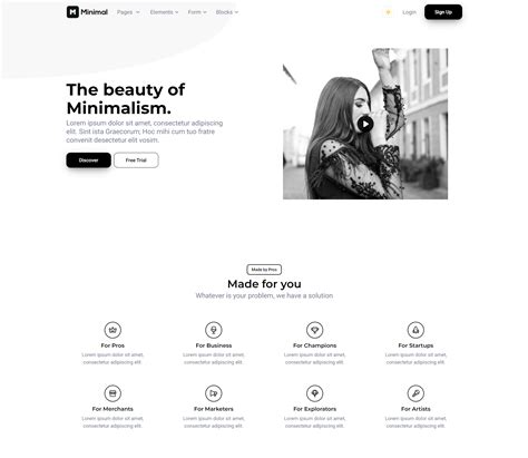 Minimal HTML Template