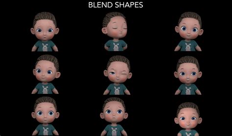 3d Cartoon Head Shapes