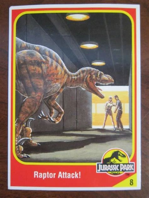 Velociraptor 8 Jp03 Jurassic Park 1993 Lim Ed Carte Collector De Film