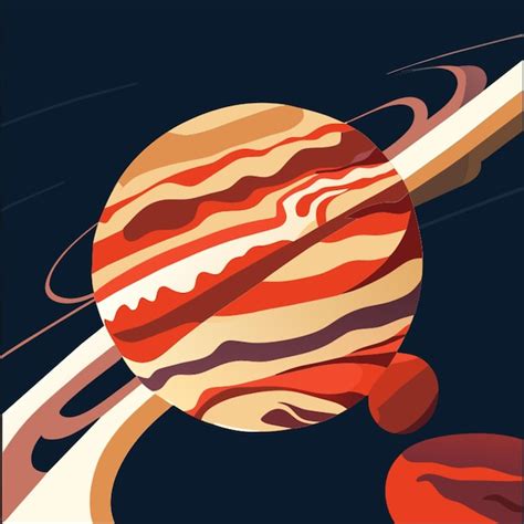 Premium Vector Jupiter Planet Deep Space Vector Illustration Flat 2