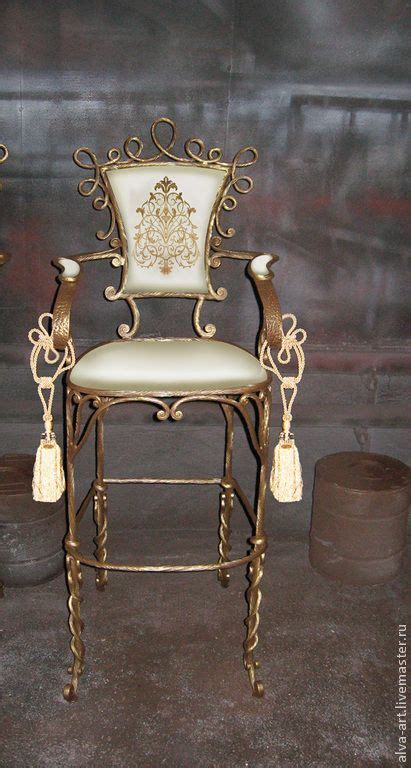 Кованый барный стул My Queen в интернет магазине Ярмарка Мастеров по цене 50000 ₽ 4nw9rru