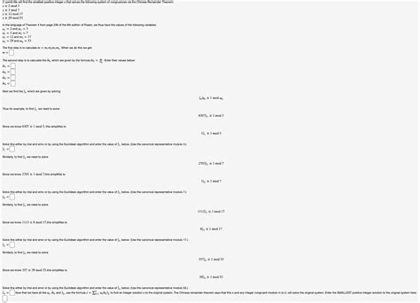 Solved We Will Find The Smallest Positive Integer X That