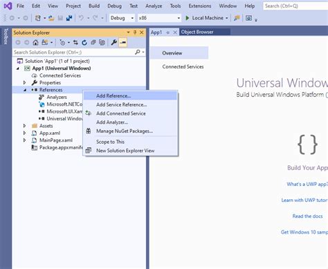 C Try To Create A Cwinrt Componet And Add A Reference To A Uwp App But Failed Stack