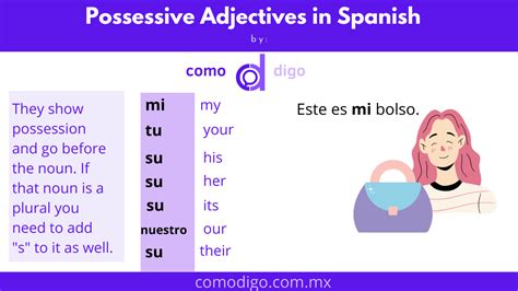 Possessive Adjectives In Spanish Possessive Adjectives Adjectives
