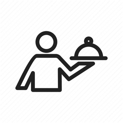 Chef Dinner Food Restaurant Service Serving Waiter Icon