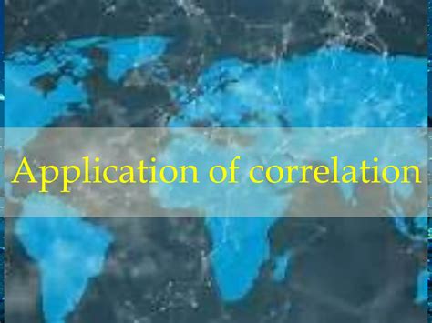 Application Of Correlation Ppt
