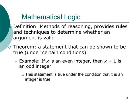 Mathematical Logic Part 1 Ppt