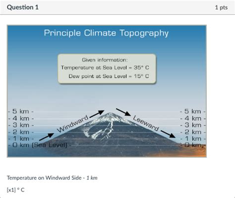 solved question 1 1 pts principle climate topography given