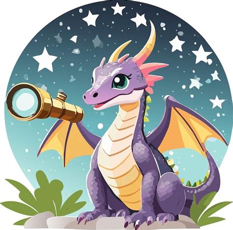 작은 드래곤 일러스트레이션 프리미엄 Ai 생성 벡터