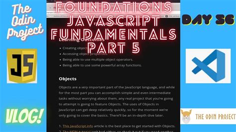 the odin project vlog day 56 coding for beginners foundations