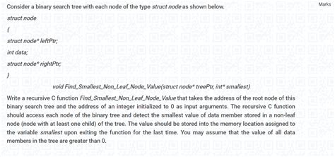 Solved Consider A Binary Search Tree With Each Node Of The