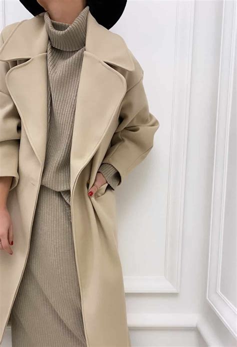 Manteau Beige Simple Boutonnage Cozette Lille
