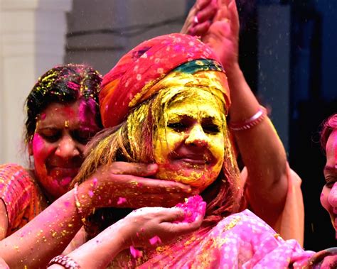 Bjp Workers Celebrate Holi