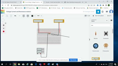 How To Simulate Voltage Current And Resistance In Tinkercad Youtube