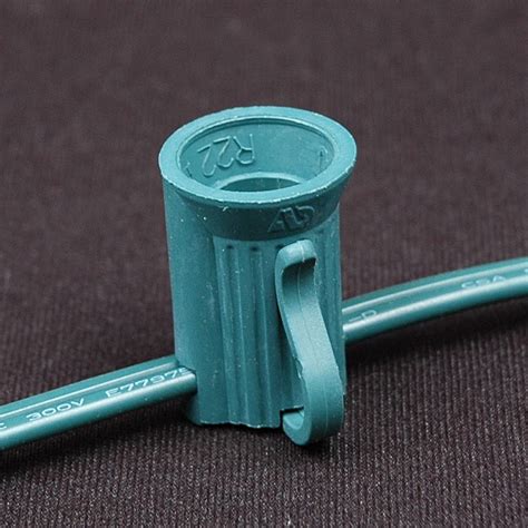 C7 Christmas Light String Green Wire 25 Sockets Novelty Lights Inc C7 Christmas Light String Green Wire 25 Sockets Novelty Lights Inc