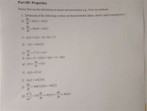 solved determine if the following systems are
