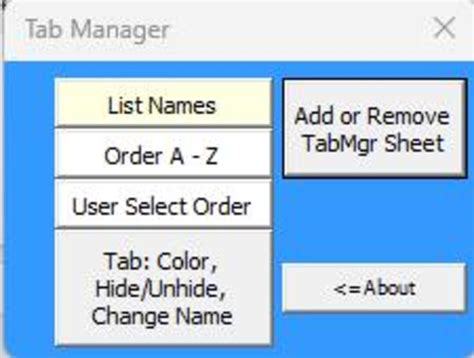 Excel Sheet Manager 2 Year Subscription Sheet Reorder Rename Hide