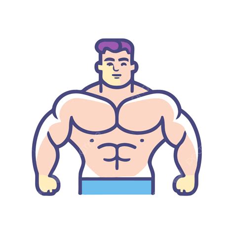 선형 일러스트레이션 스타일로 벡터 흰색 바탕에 근육맨을 묘사한 직계 아이콘 플랫 아이콘 및 드리블에 의한 벡터 일러스트