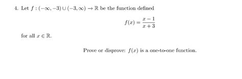 solved let f −∞ −3 ∪ −3 ∞ →r be the function defined