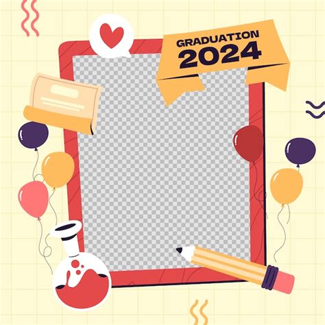 Premium Vector Flat Class Of 2024 Frame Template